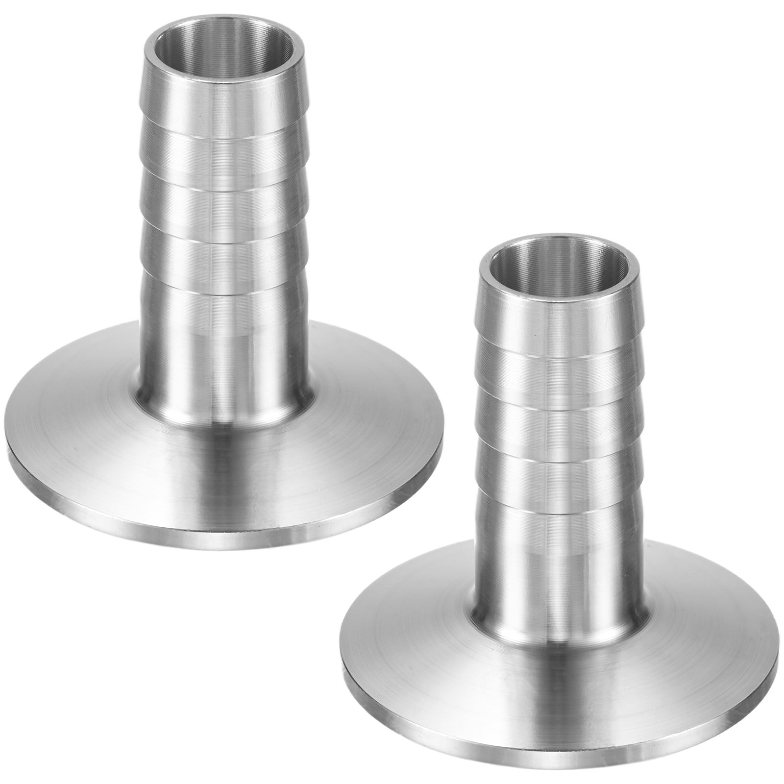 Uxcell 2-Pack Tri Sanitary 1.5 in Clamp Barbed Fittings to 3/4 in Hose ...