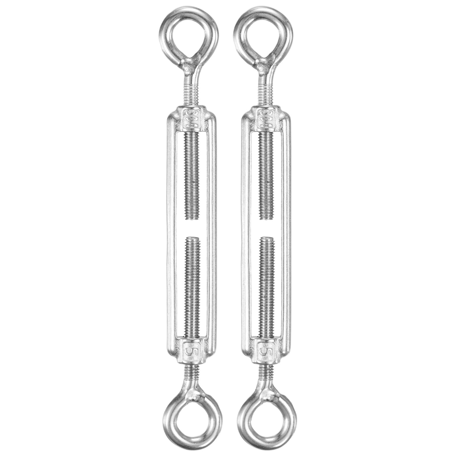 Uxcell 2-Pack Turnbuckle Eye and Eye, M5 Stainless Steel Heavy ...