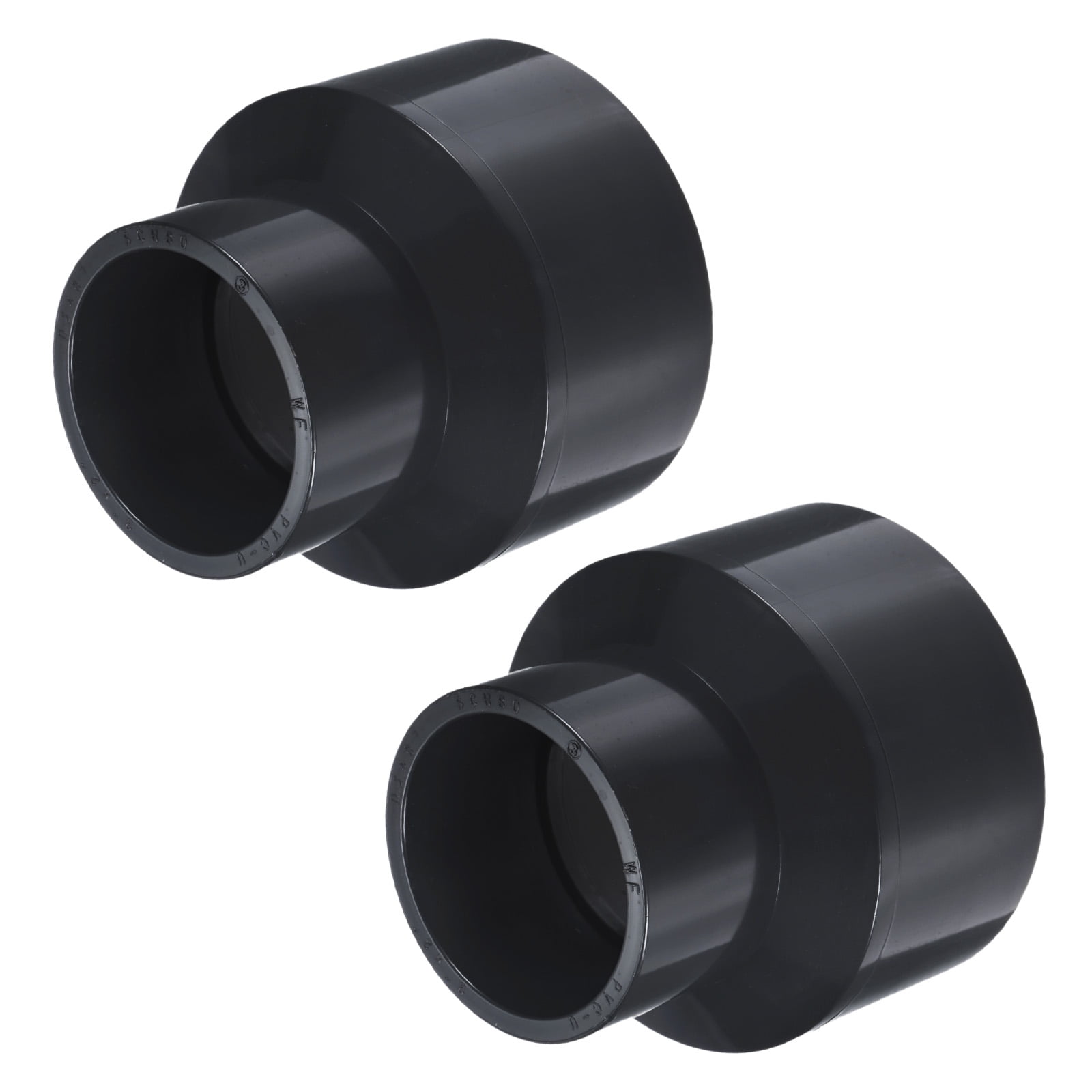 Uxcell 2-Pack UPVC Reducer Pipe Fitting, 3"*2" Reducing Coupling ...