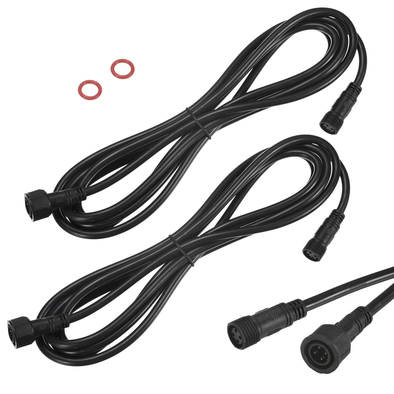 Uxcell 2-Pack Waterproof Extension Cable, 4 Pin 9.84 Ft/3m Wire with ...