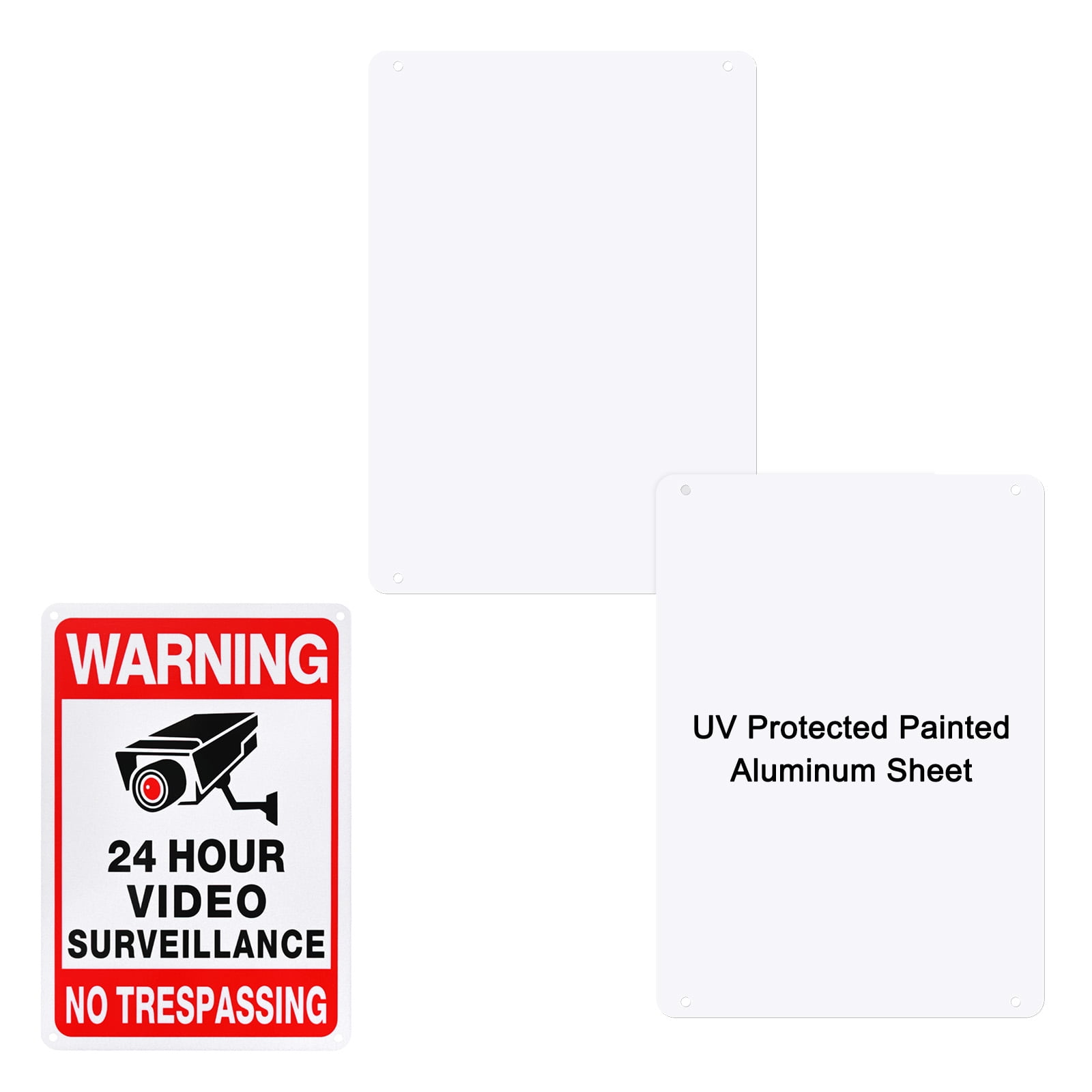 Uxcell 2-Pack White Blank Metal Signs 10x14 Inch Painted Aluminum Sheet ...