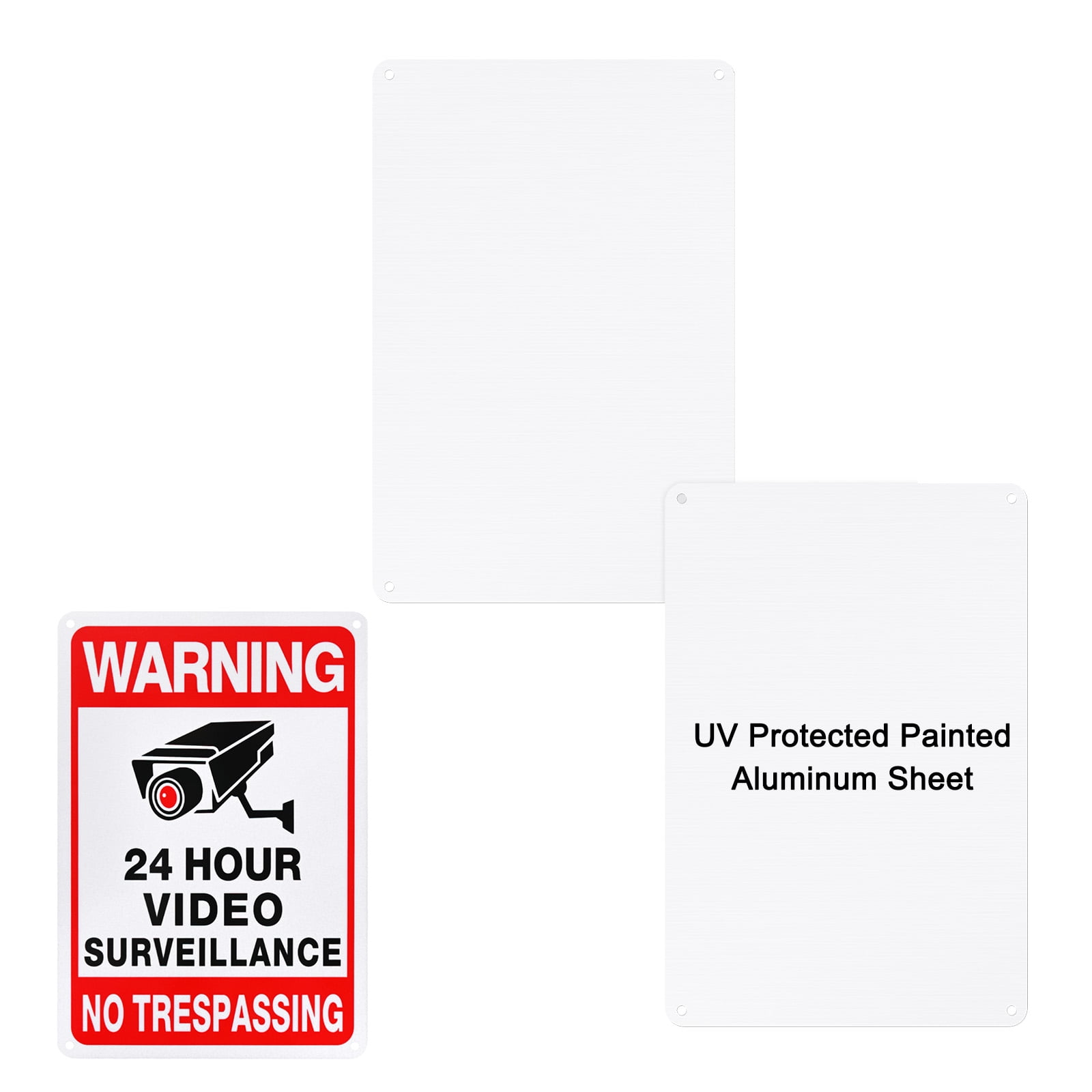 Uxcell 2-Pack White Blank Metal Signs 12x18 Inch Aluminum Blank Signs ...