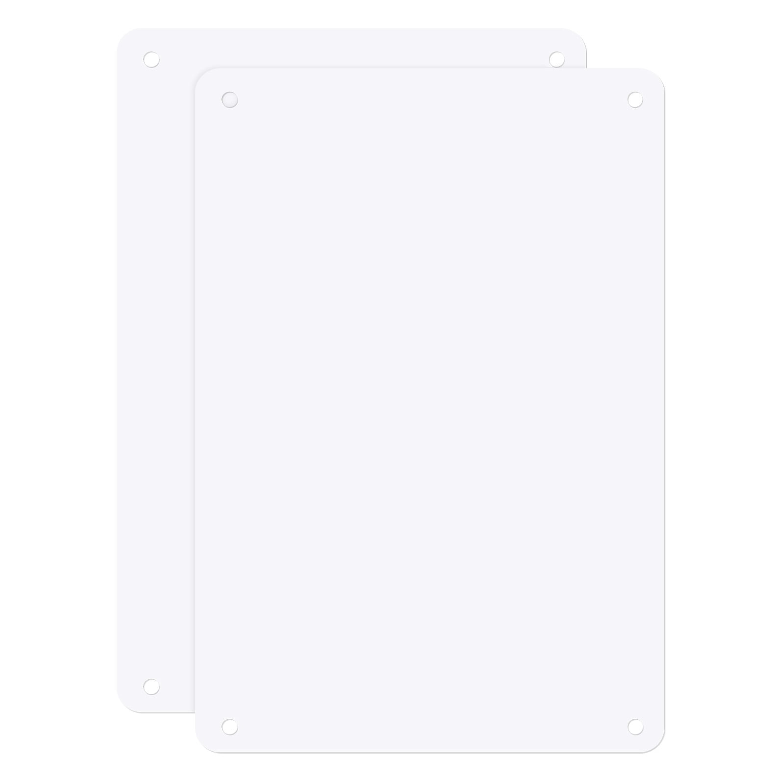 Uxcell 2-Pack White Blank Metal Signs 7x10 Inch Sublimation Aluminum ...