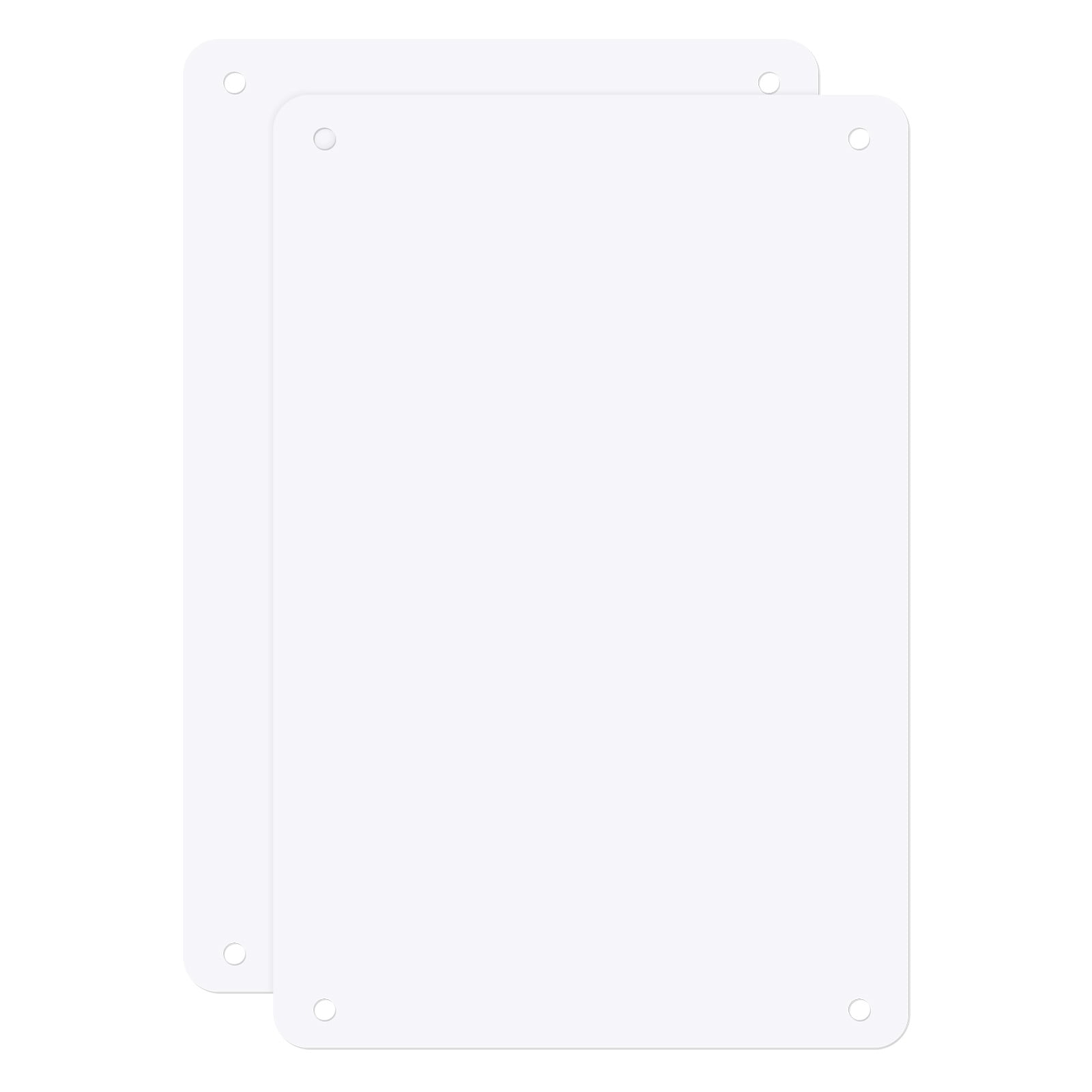 Uxcell 2-Pack White Blank Metal Signs 8x12 Inch Sublimation Aluminum ...