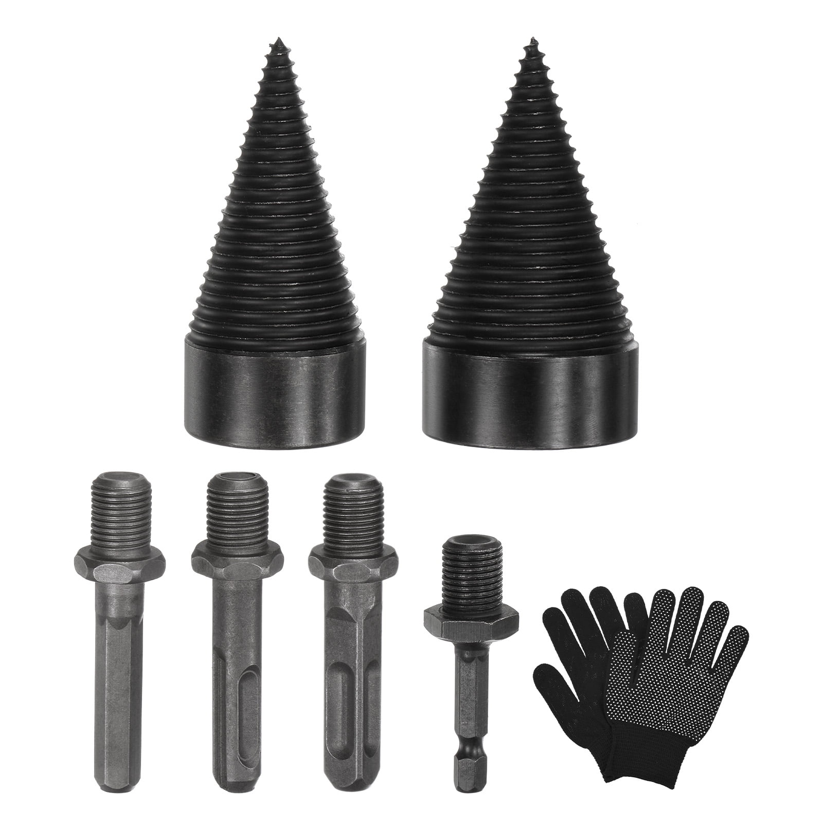 Uxcell 2-Pack Wood Splitter Drill Bit 32mm + 38mm+4 Handles (Square ...