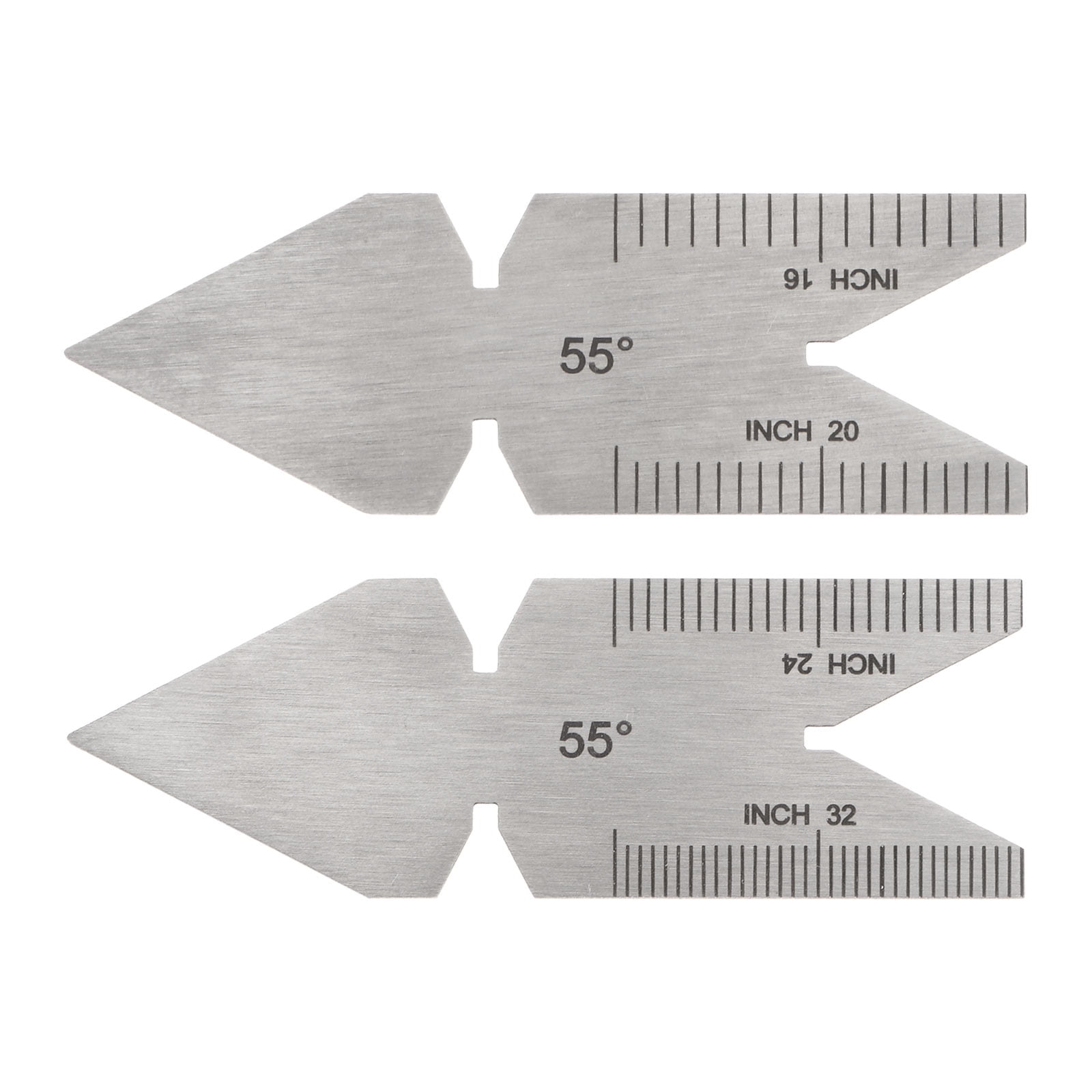 Uxcell 2 Packs Center Gauge 55 Degree Thread Cutting Angle Gauge ...