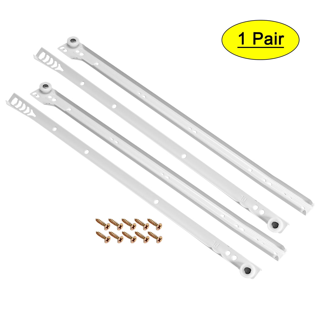Uxcell 2 Pair 18" Keyboard Slide Glide, Roller Wheel Furniture Drawer ...