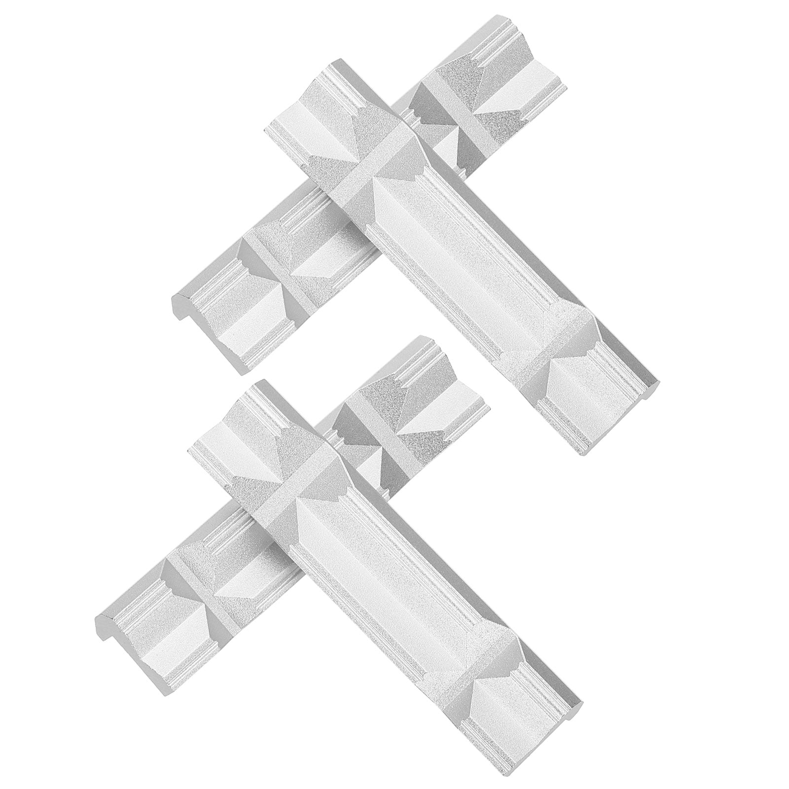 Uxcell 2 Pairs 5" Aluminum Vise Jaws with Magnetic V-type Soft Rubber ...