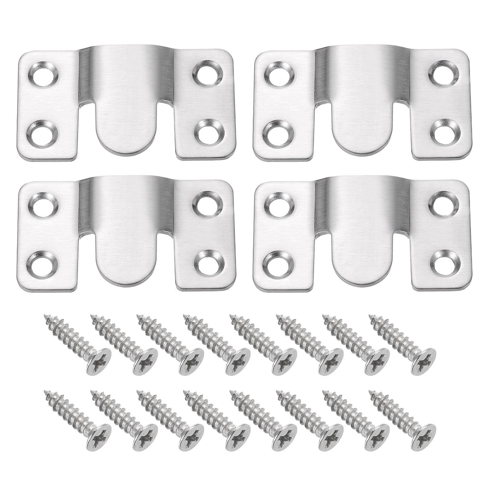 Uxcell 2 Pairs Flush Mount Bracket, 54 x 30mm Heavy Duty Picture Hanger ...