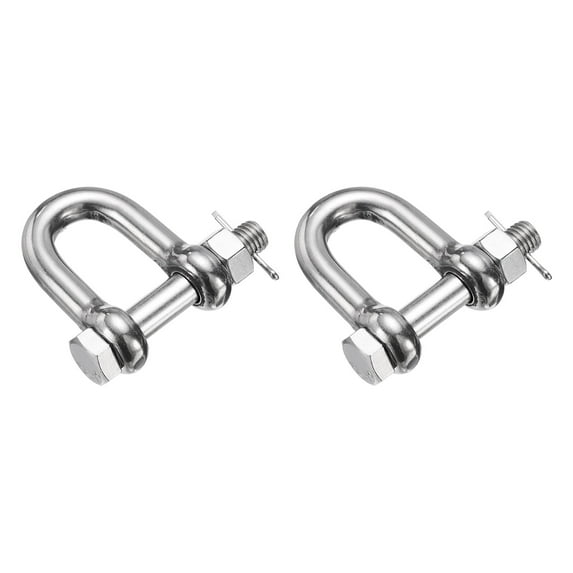 Uxcell 2 Pcs 1/2" 304 Stainless Steel Marine Grade D Shape Ring ...