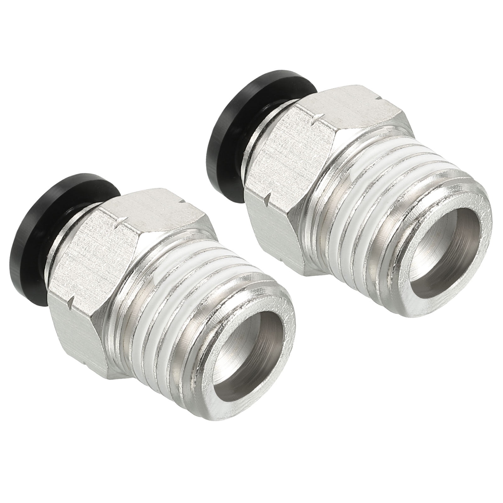 Uxcell 2 Pcs 1/4 Inch OD Tube to 1/4 Inch NPT Male Thread Push to ...