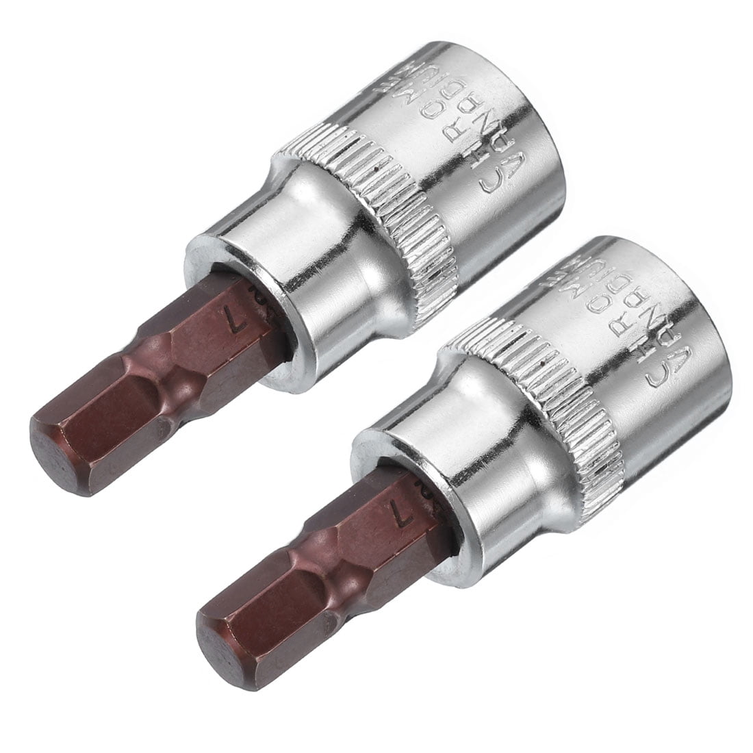 Uxcell 2 Pcs 3/8" Drive x 7mm Hex Bit Socket, Standard Metric, S2 and ...