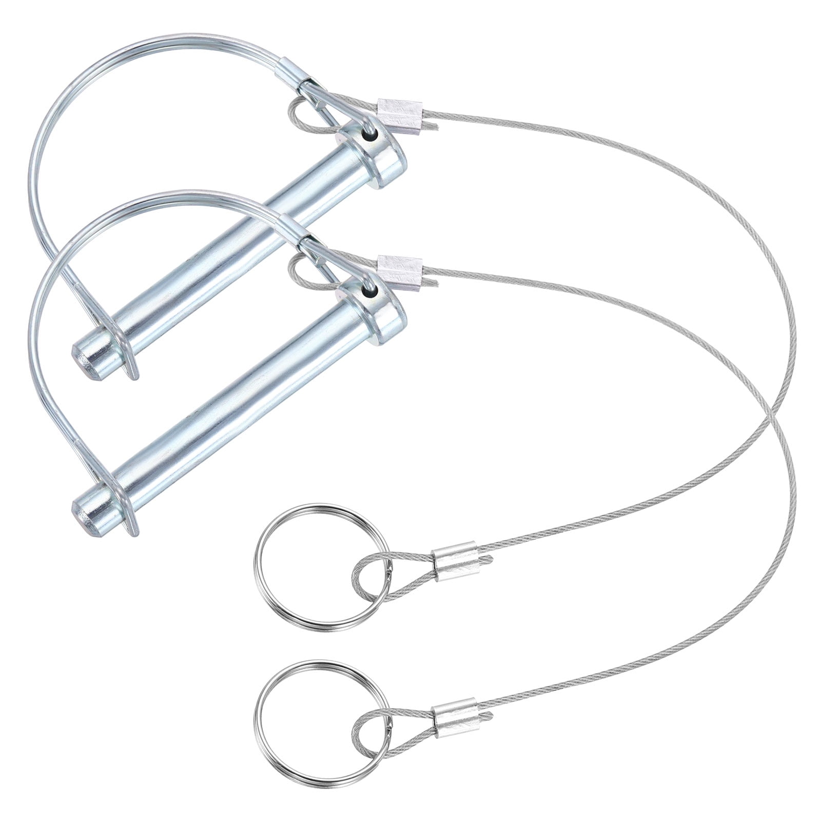 Uxcell 2 Pcs 3/8"x 2-27/32"D Shape Trailer Coupler Pins with Ear ...