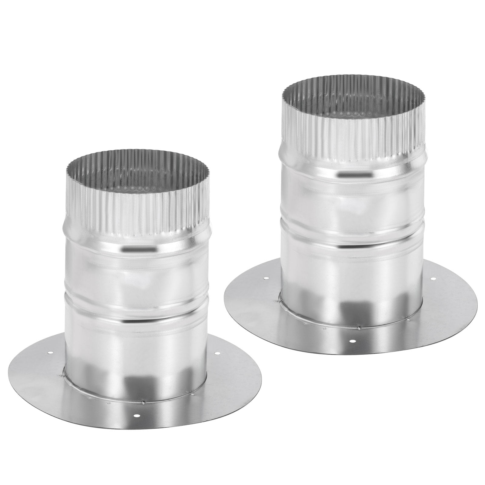 Uxcell 2 Pcs 4 Inch Galvanized Steel Round Duct Collar Duct Connector ...