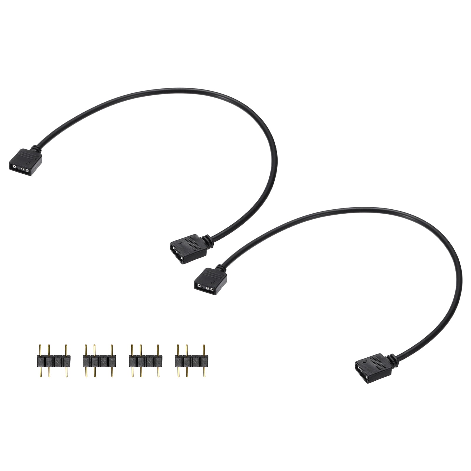 Uxcell 2 Pcs ARGB Extension Cable, 5V 12" 3 Pin 1 to 1 Female to Female ...