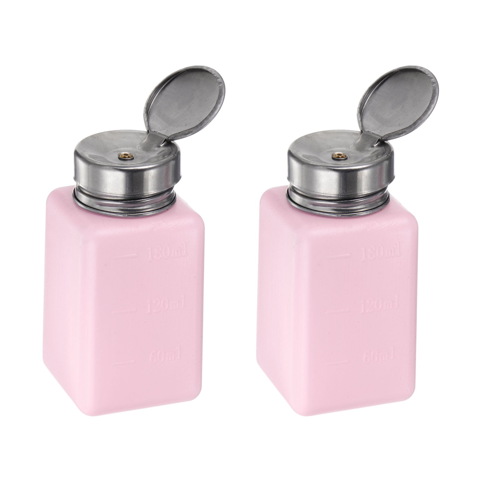 Uxcell 2 Pcs Alcohol Liquid Press Pumping Dispenser 180ML Nail Polish ...