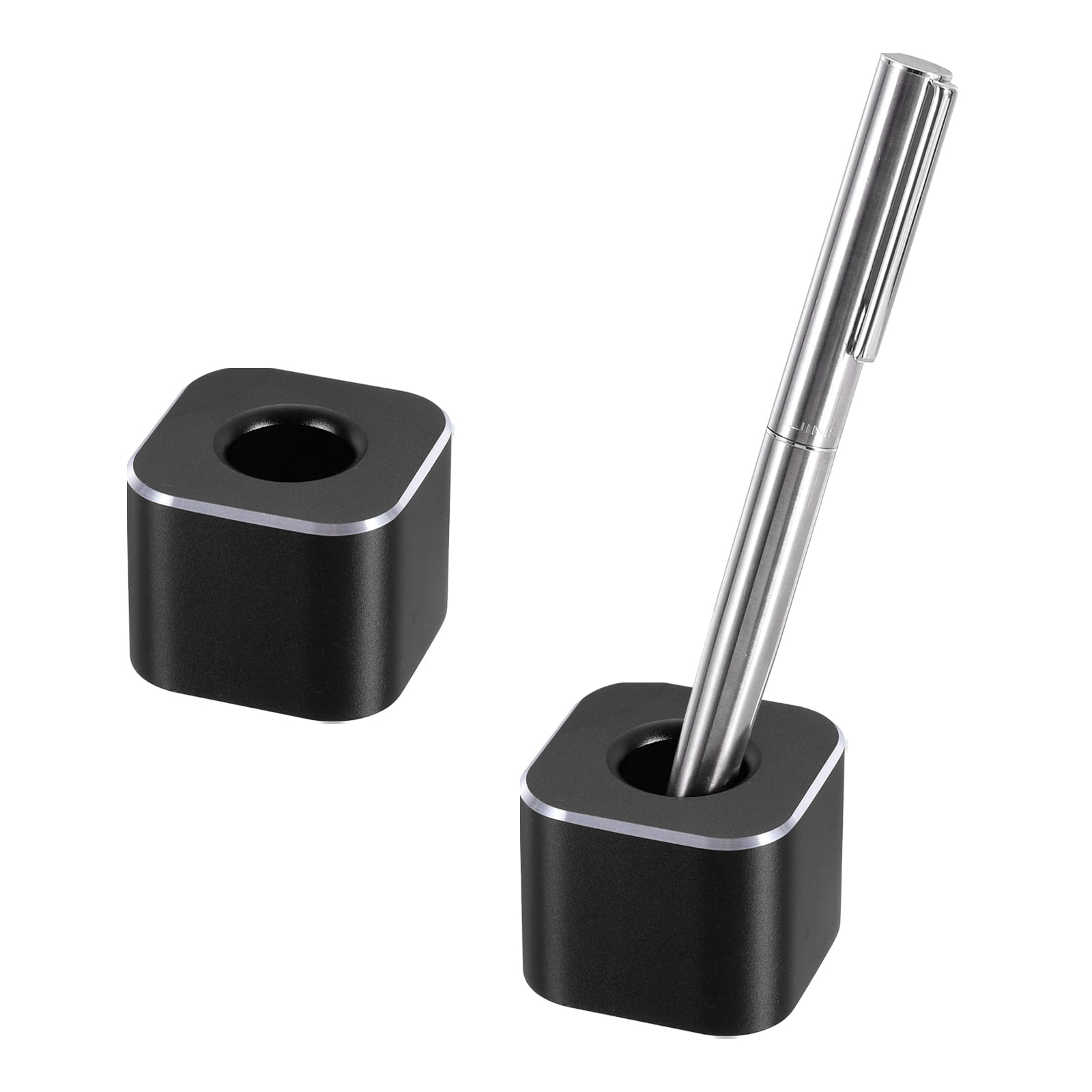 Uxcell 2 Pcs Aluminum Single Pen Stand Holder, Pen Holder Base Pen ...