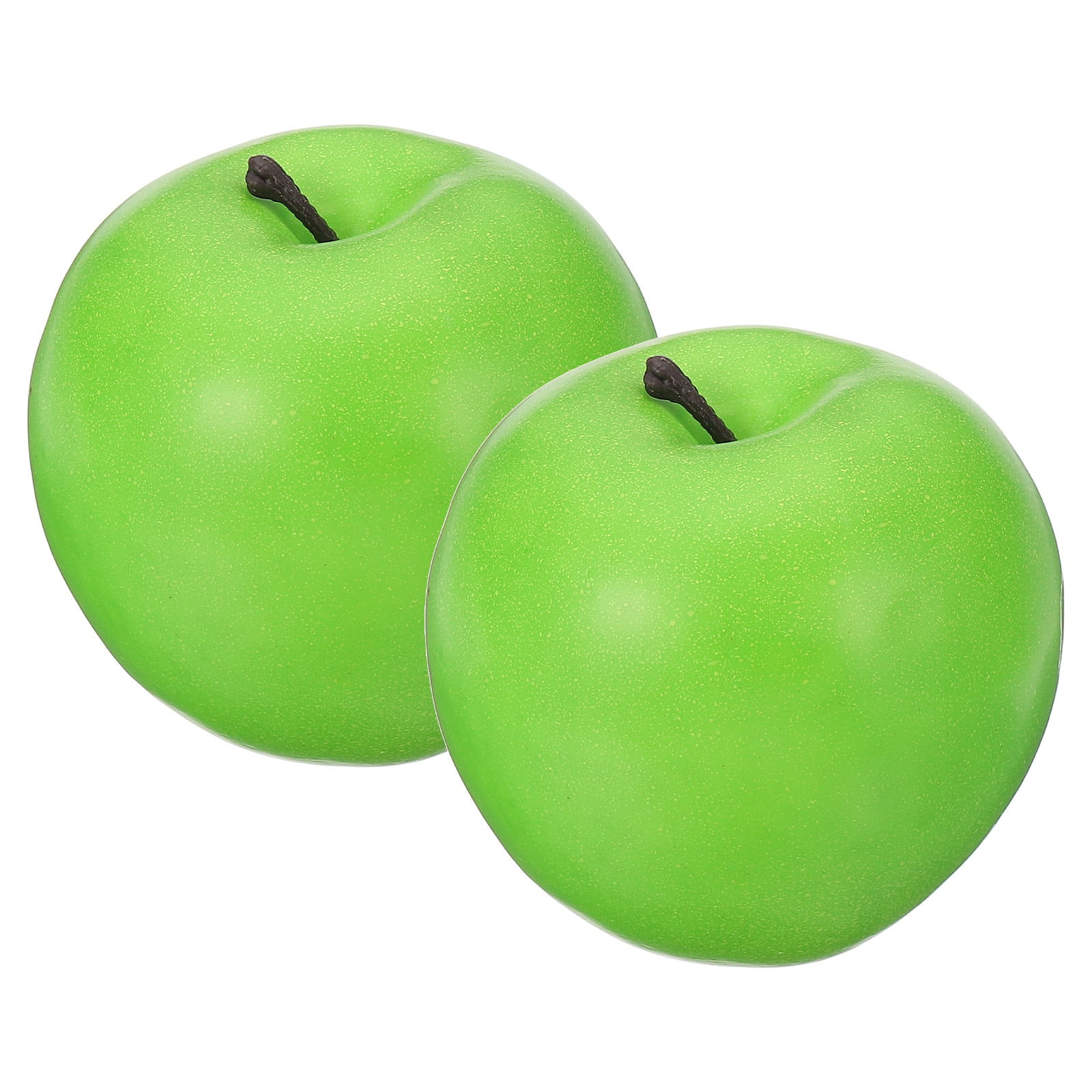 Uxcell 2 Pcs Artificial Apples, Foam Lifelike Fake Fruit Model Green ...