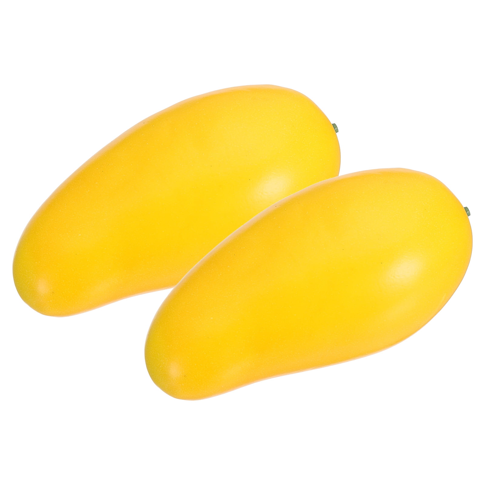 Uxcell 2 Pcs Artificial Mango, Foam Lifelike Fake Fruit Model Yellow ...