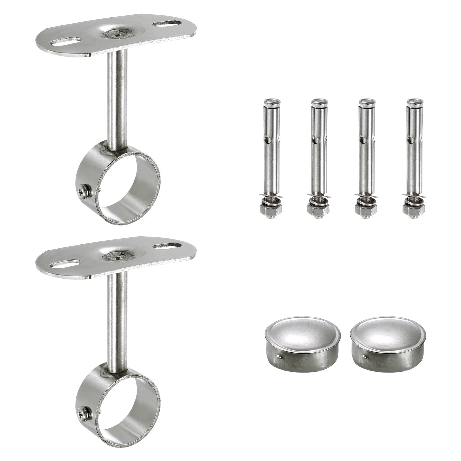 Uxcell 2 Pcs Ceiling Mount Bracket, Wardrobe Pipe Bracket, 1.26 inch ...
