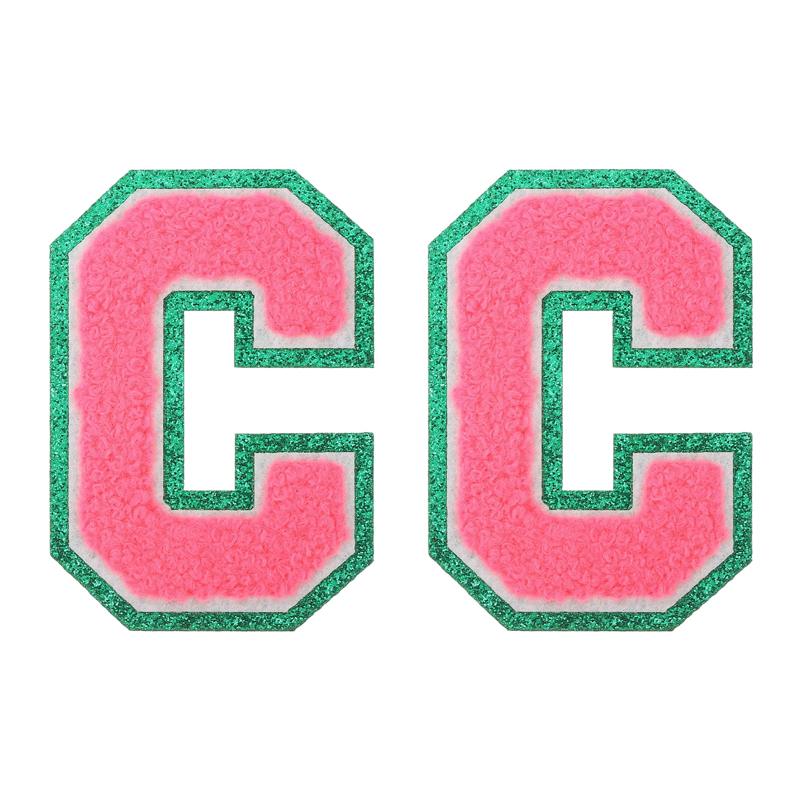Uxcell 2 Pcs Chenille Letter Patches, 3.1" Sew on Letter C Iron on ...