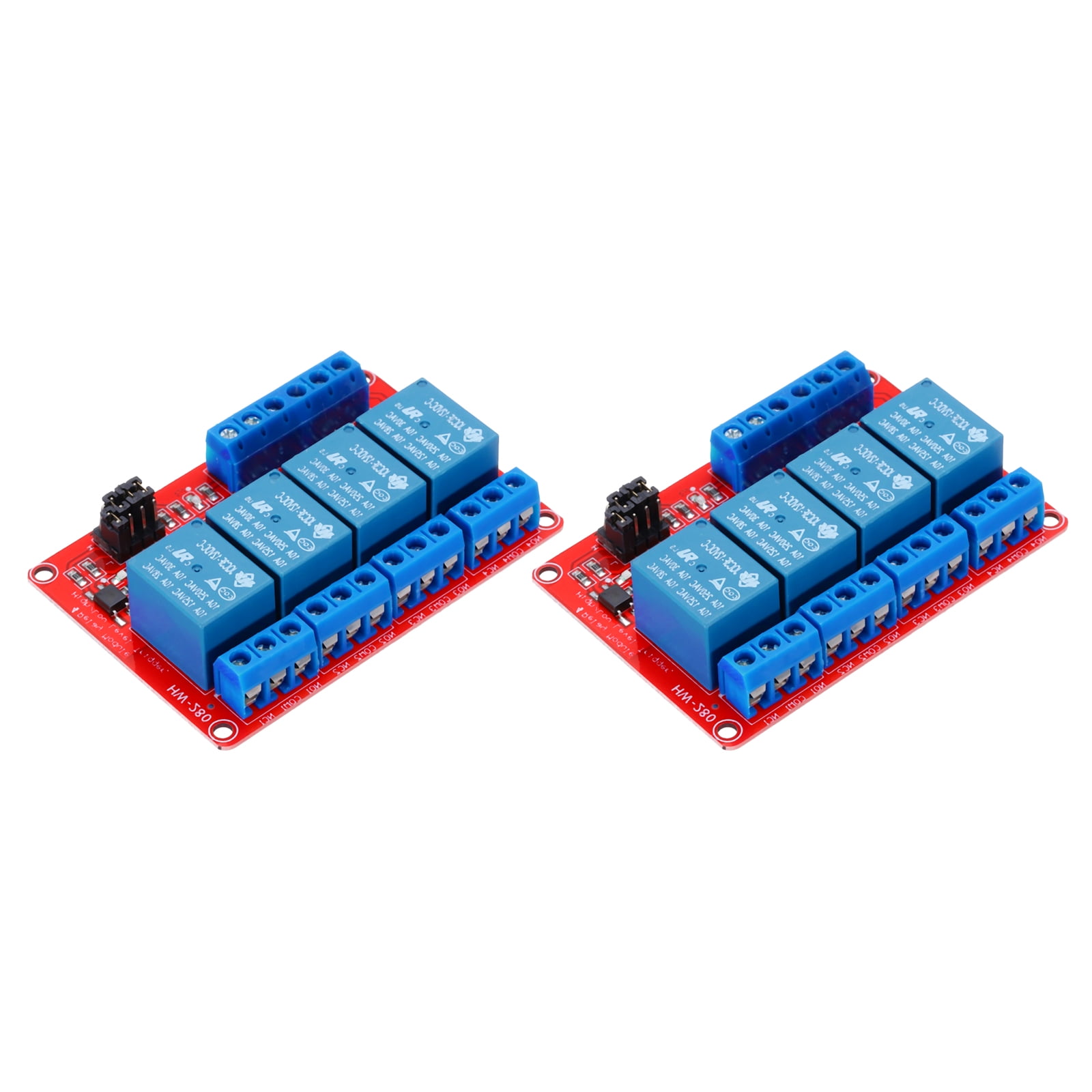 Uxcell 2 Pcs DC 12V 4 Channel Relay Module Switch Board Shield 10A High ...