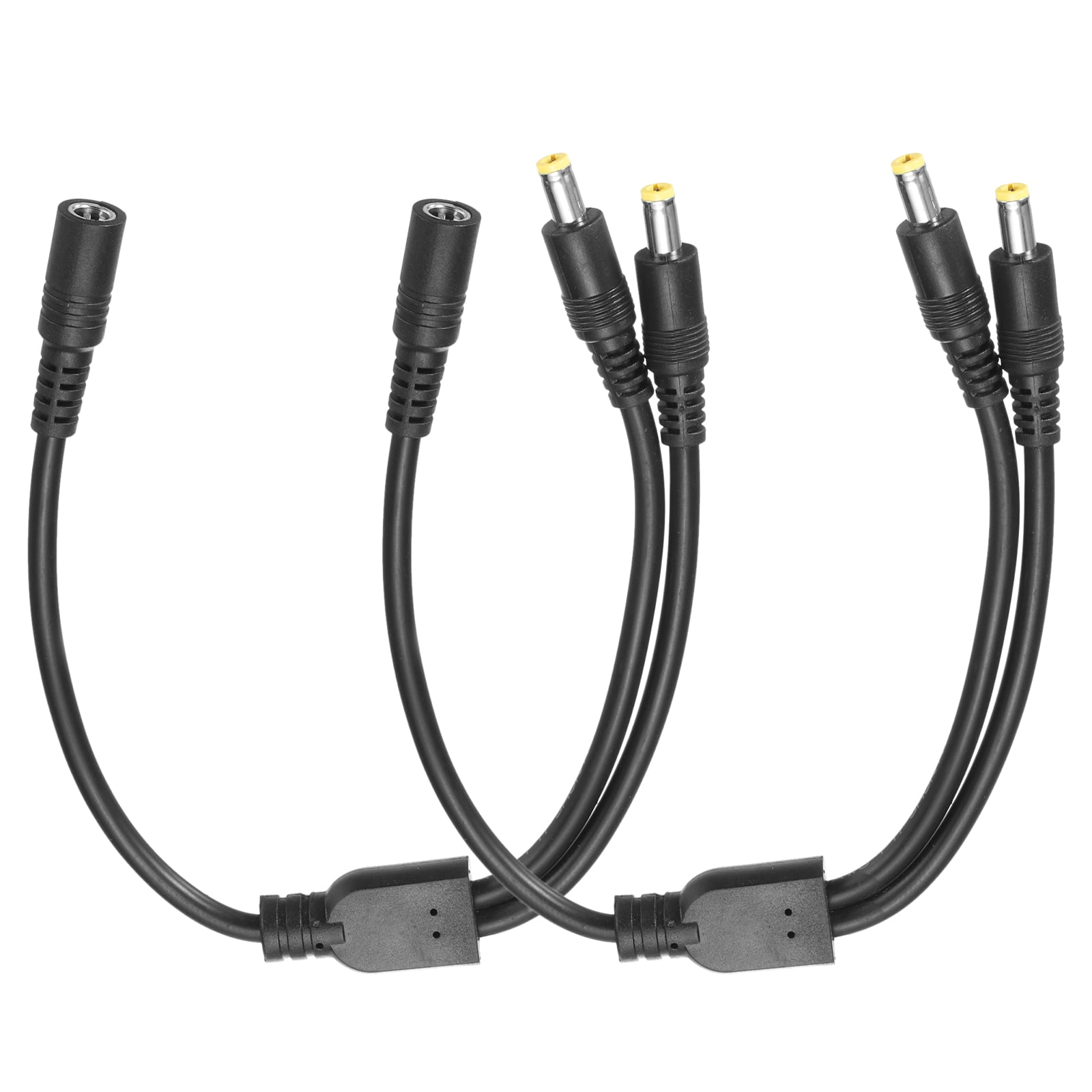 Uxcell 2 Pcs DC Cable Splitter, 12.6" 10A 1 DC5525 Female to 2 DC5525 ...