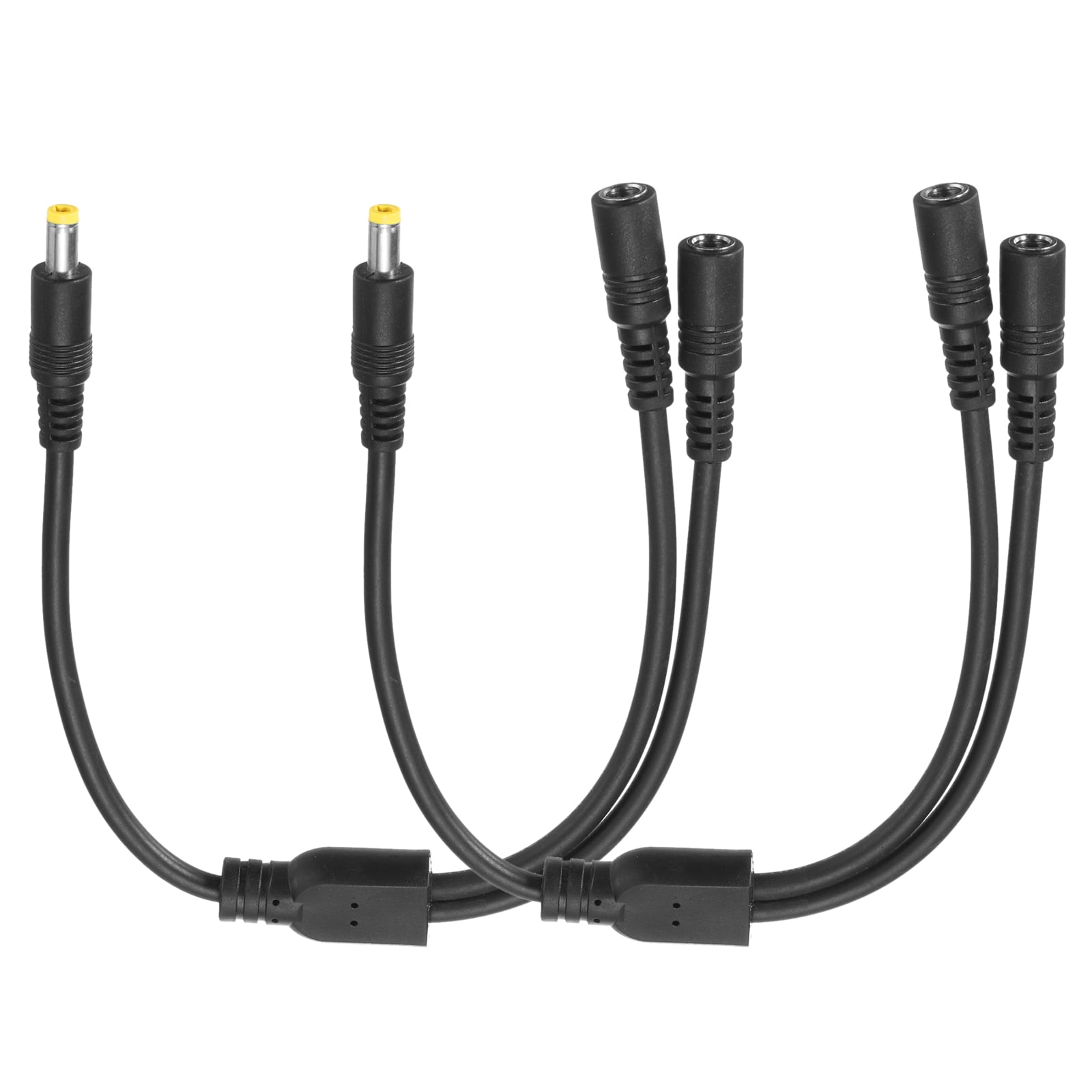 Uxcell 2 Pcs DC Cable Splitter, 12.6" 10A 1 DC5525 Male to 2 DC5525 ...