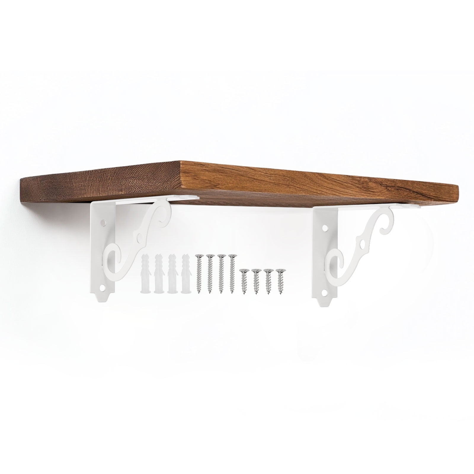 Uxcell 2 Pcs Decorative Shelf Brackets, 5" x 3" Heavy Duty Floating ...