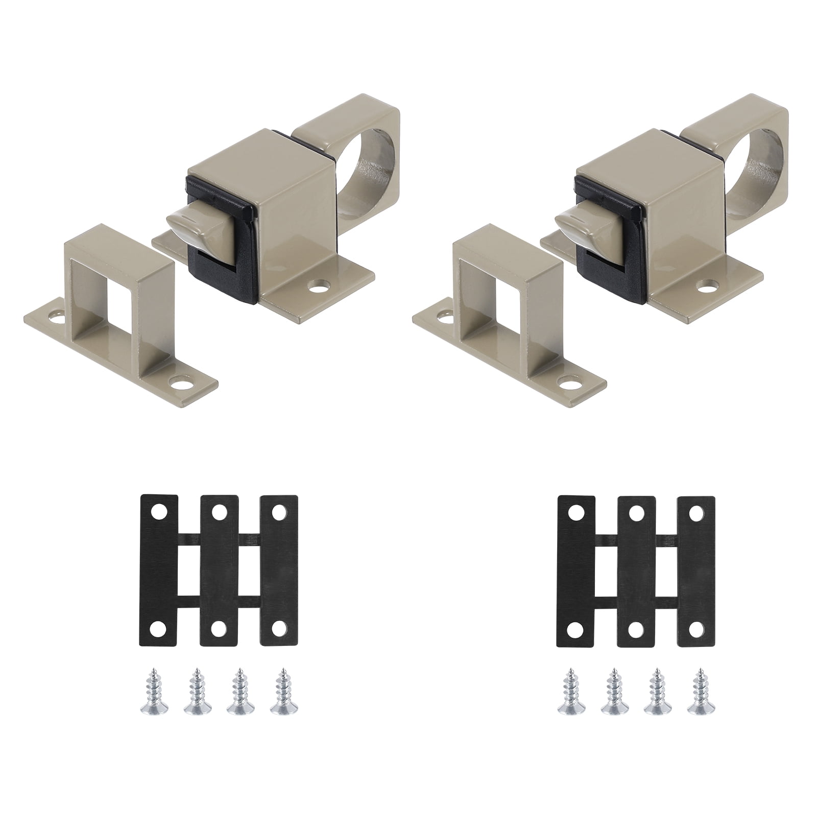 Uxcell 2 Pcs Door Bolt Latch, Aluminum Alloy Pull Ring Spring Bounce ...