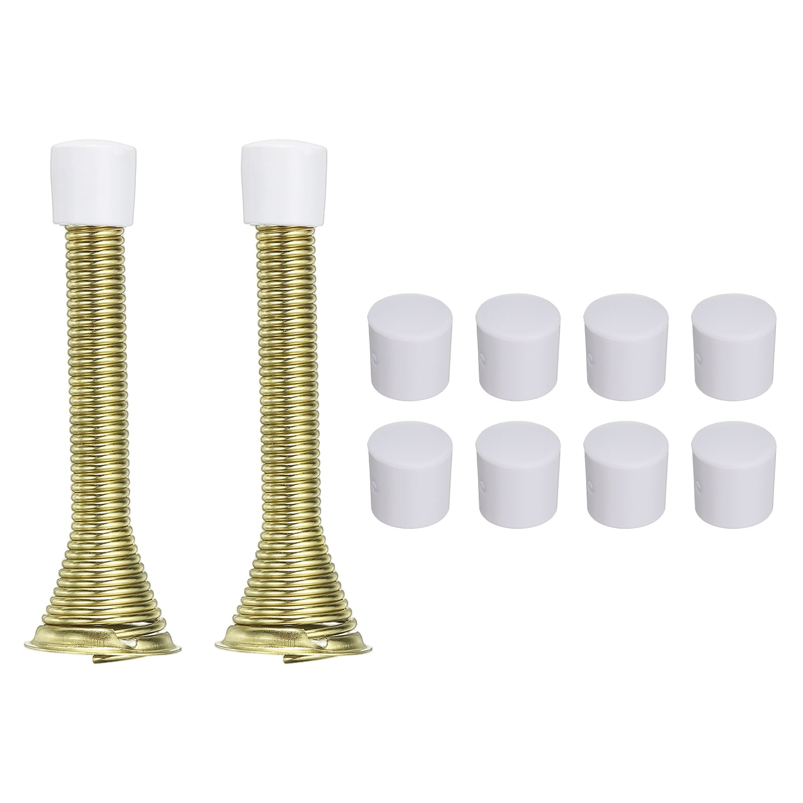 Uxcell 2 Pcs Doorstops, 3" Spring Door Stop Metal Wall Protector ...