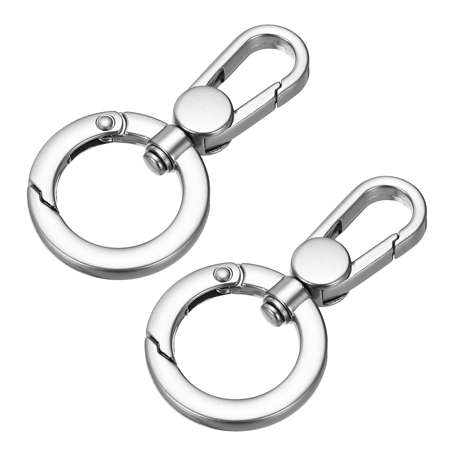 Uxcell 2 Pcs Double Opening Snap Hooks Swivel Keychain Clasp Clips ...