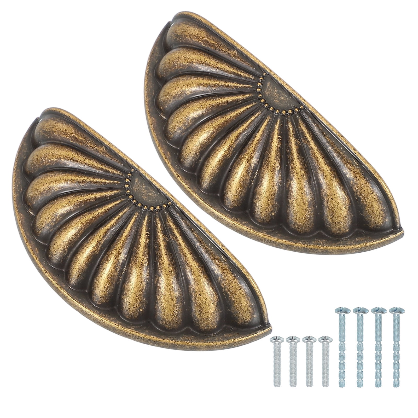 Uxcell 2 Pcs Drawer Cup Pulls 3" Hole Center Vintage Furniture Handles ...