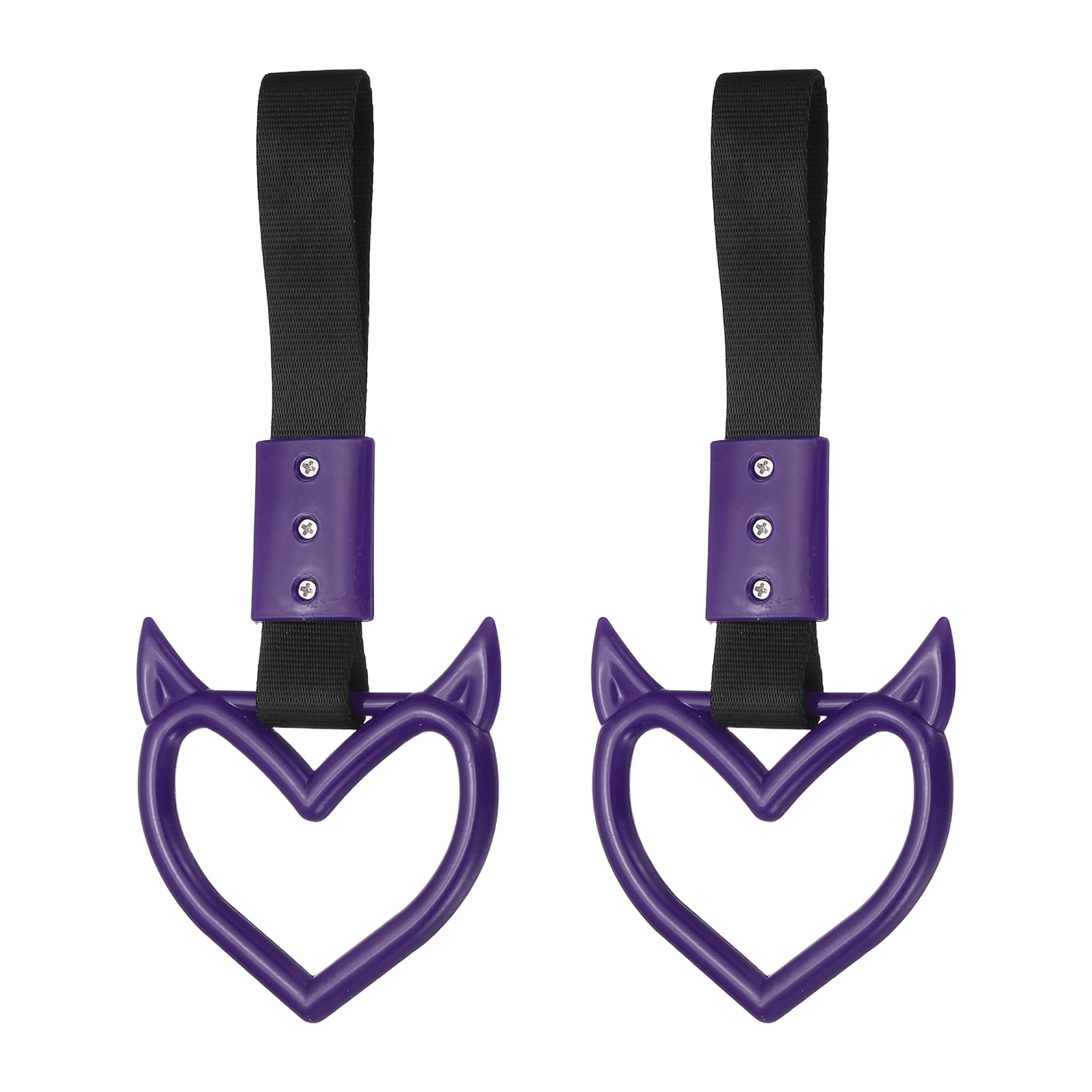 Uxcell 2 Pcs Evil Heart Shaped Car Handle Straps, Car Hanging ...