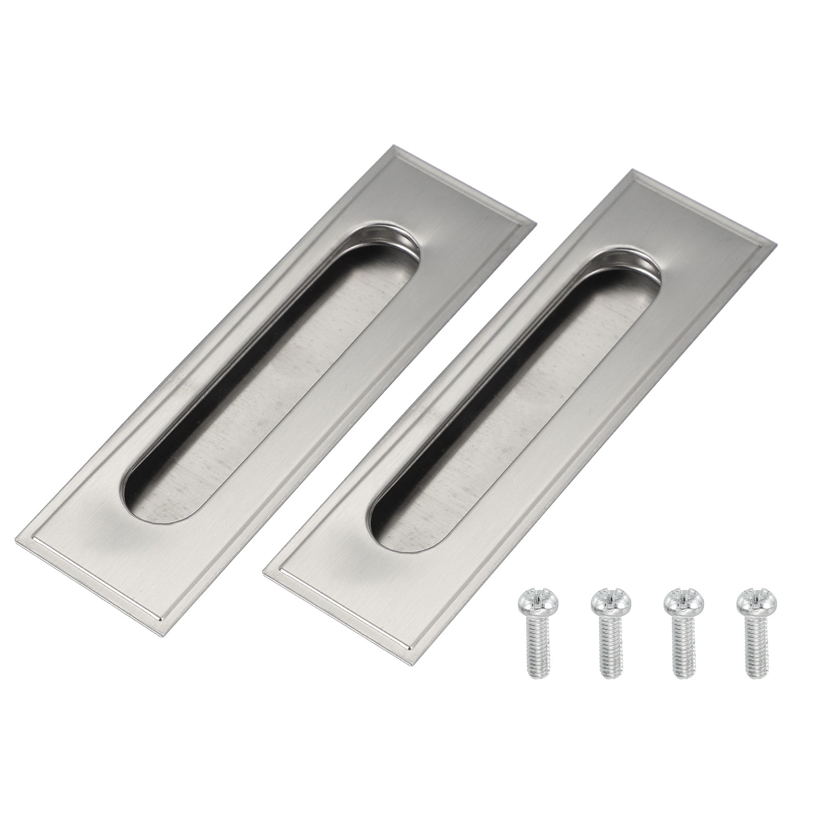 Uxcell 2 Pcs Finger Flush Pulls, 5.6" Stainless Steel Rectangle Sliding ...
