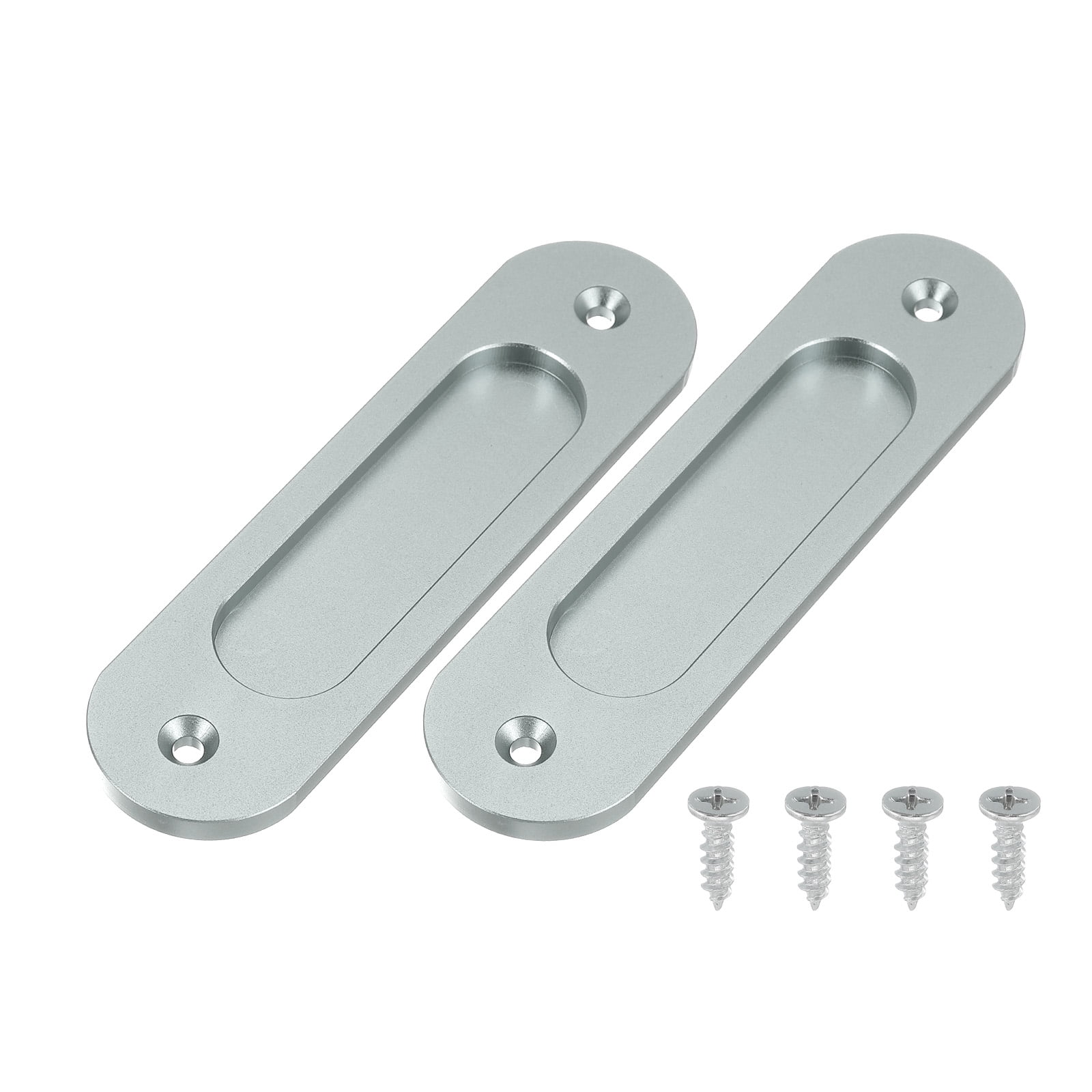 Uxcell 2 Pcs Finger Flush Pulls, 6" Length Oval Recessed Sliding Door ...