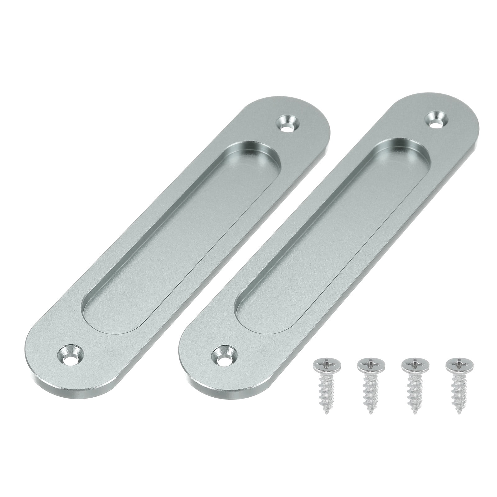 Uxcell 2 Pcs Finger Flush Pulls, 7" Length Oval Recessed Sliding Door ...