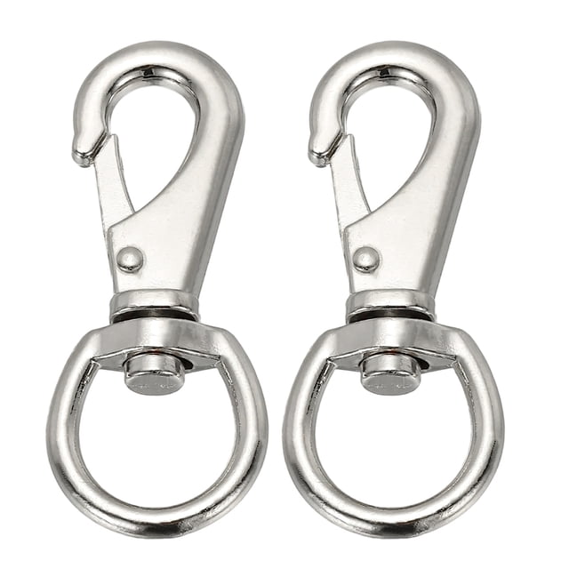 Uxcell 2 Pcs Flag Swivel Snap Clips, 2.7 Inch Heavy Duty Alloy Flag ...