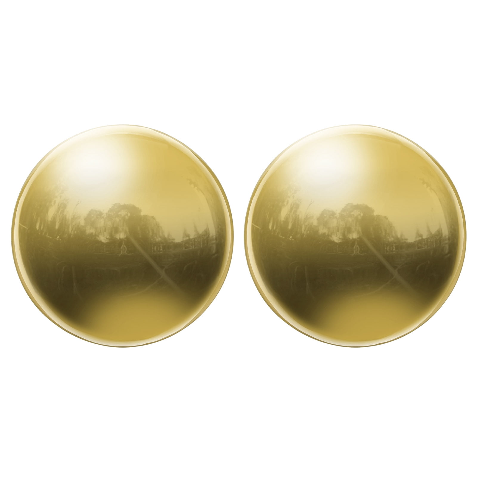 Uxcell 2 Pcs Gazing Ball 4 Inch 100mm Polished Hollow Ball, Stainless Steel Gazing Globe Mirror ...