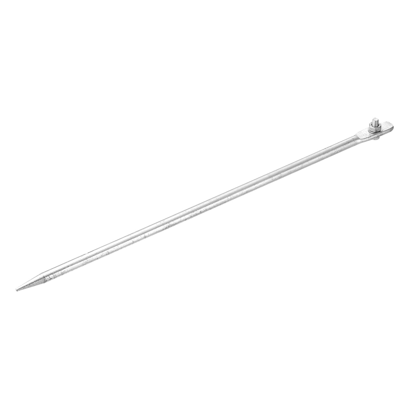 Uxcell 2 Pcs Ground Rod Hot Galvanized Grounding Pin 1.6ft Straight ...