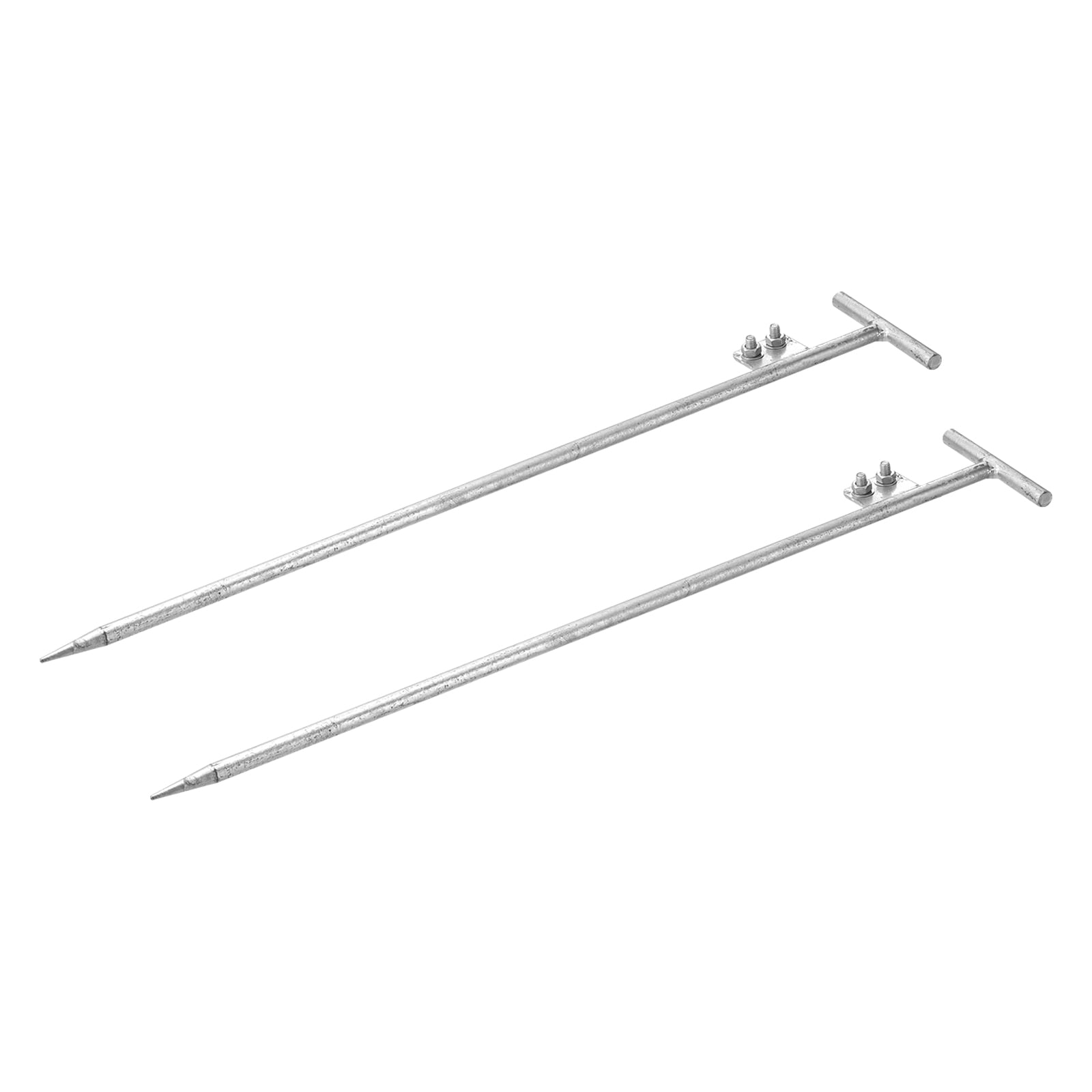 Uxcell 2 Pcs Ground Rod Hot Galvanized Grounding Pin 2.3ft T-Shape ...