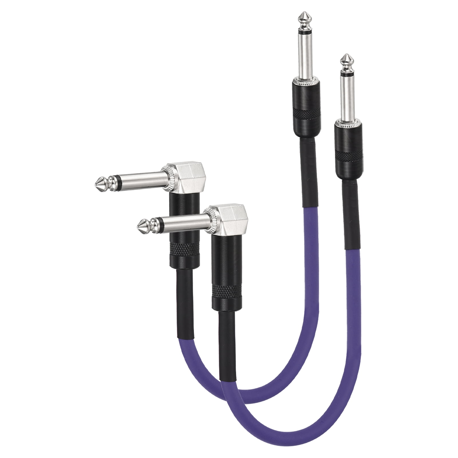 Uxcell 2 Pcs Guitar Patch Cables 16 Inch Pedal Board Cord 1/4 Inch ...