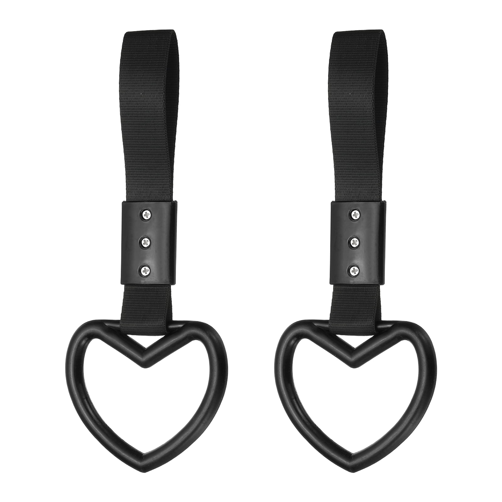Uxcell 2 Pcs Heart Shaped Car Handle Straps, Car Hanging Accessories ...