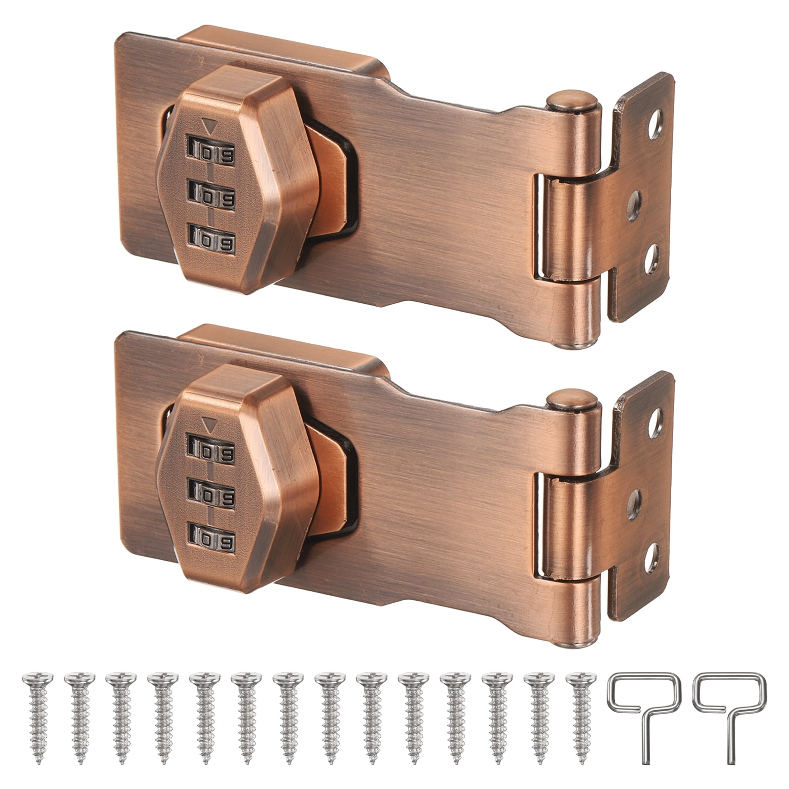 Uxcell 2 Pcs Keyless Cabinet Lock with Combination Code (3.5 Inch) - 3 ...