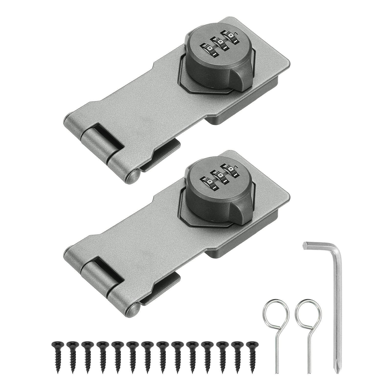 Uxcell 2 Pcs Keyless Cabinet Lock with Combination Code (4.5 Inch) - 3 ...