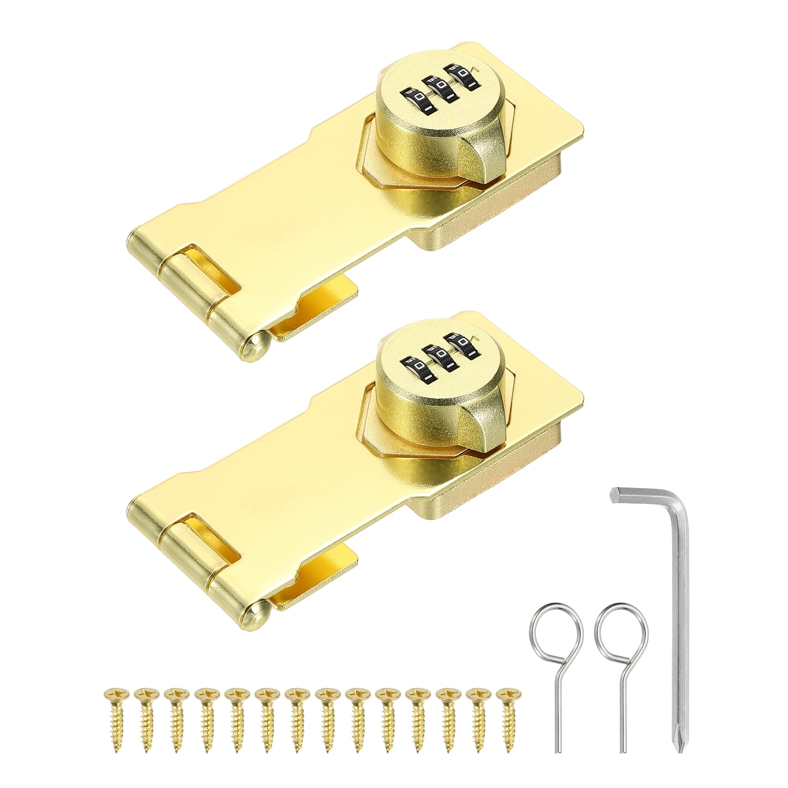 Uxcell 2 Pcs Keyless Cabinet Lock with Combination Code (4.5 Inch) - 3 ...