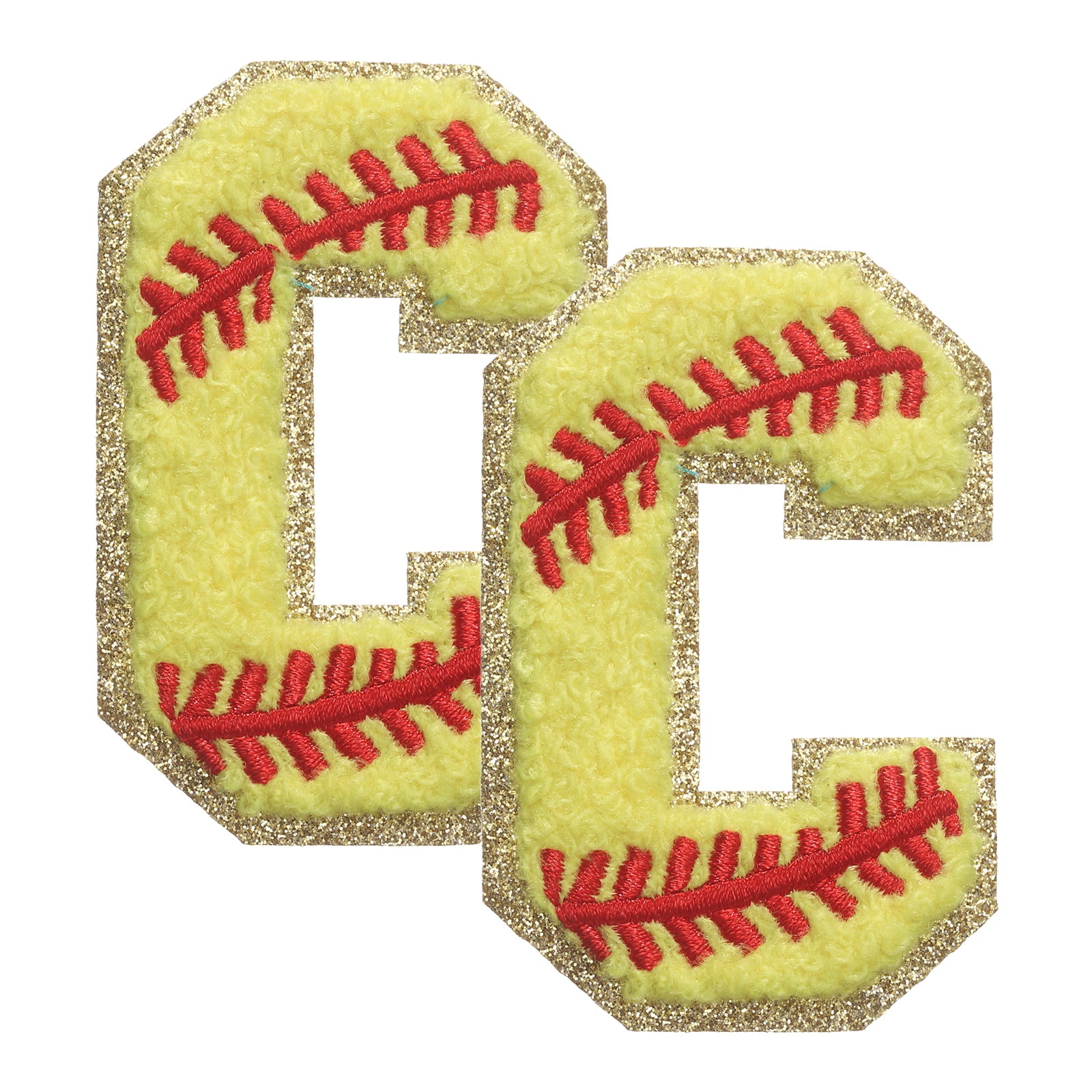 Uxcell 2 Pcs Letter-C Iron-on Patches, Chenille Letters Patches Cute ...