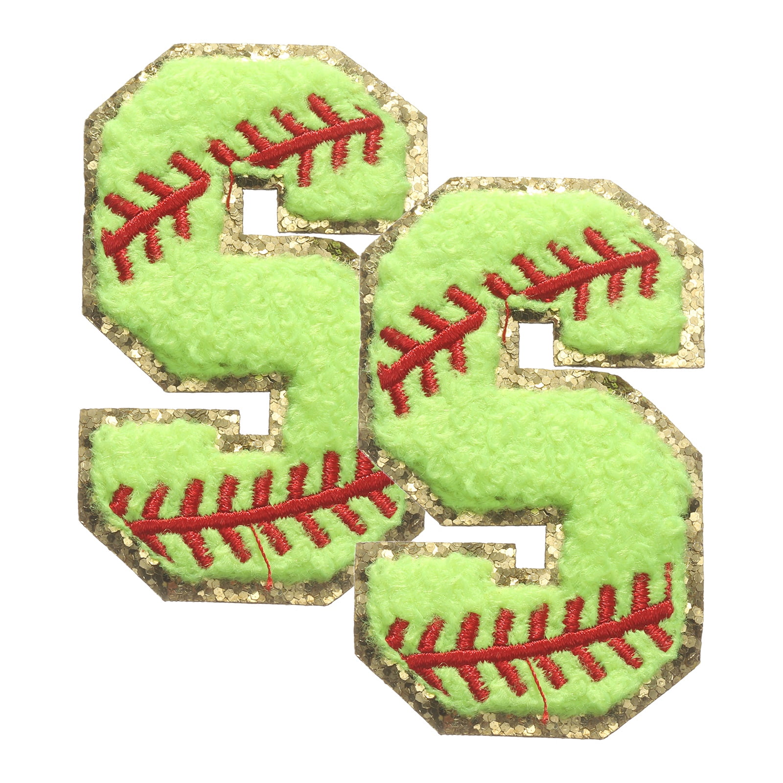 Uxcell 2 Pcs Letter-S Iron-on Patches, Chenille Letters Patches Cute ...