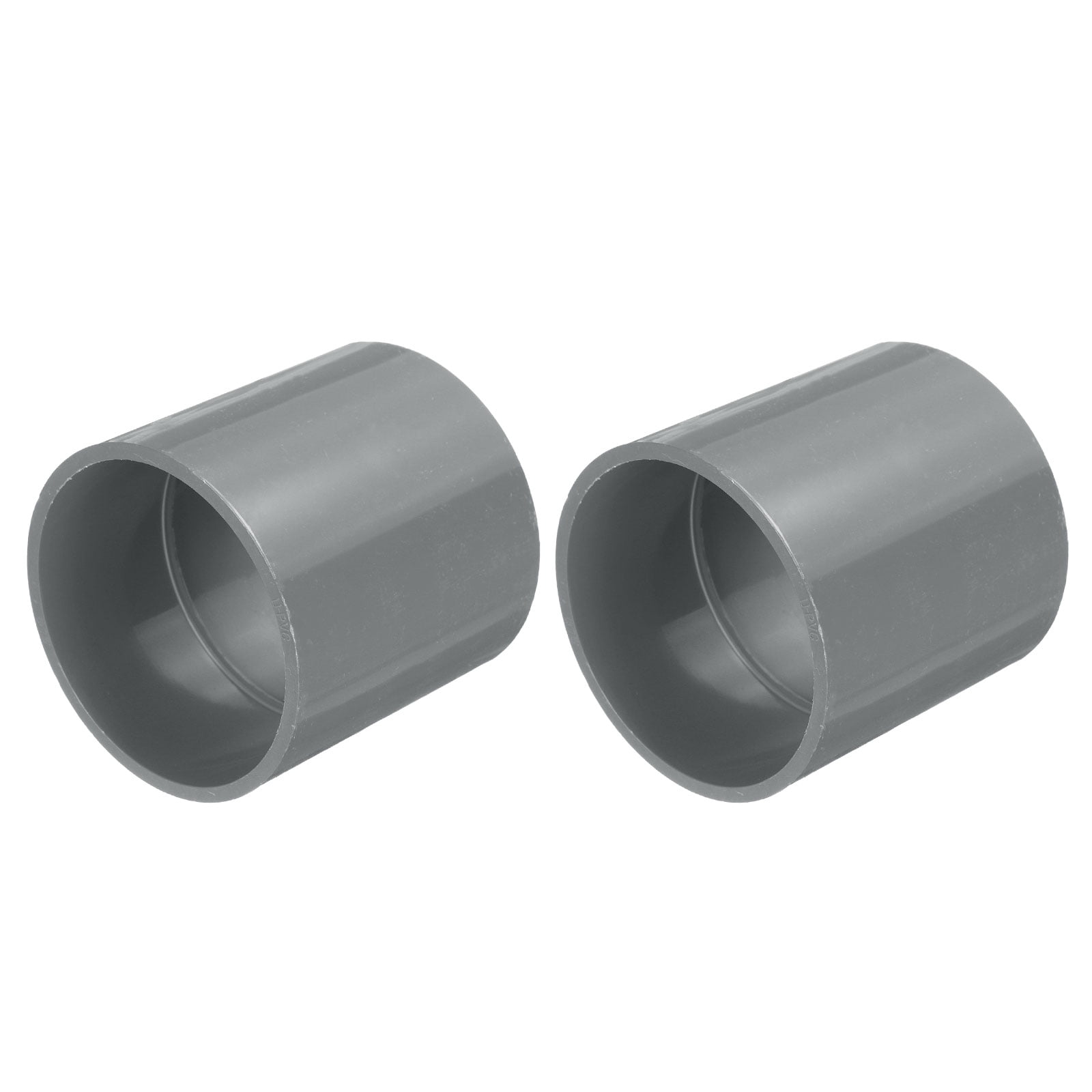 Uxcell 2 Pcs PVC Pipe End Cap Fitting 2.5 Inch Plug Adapter Socket ...