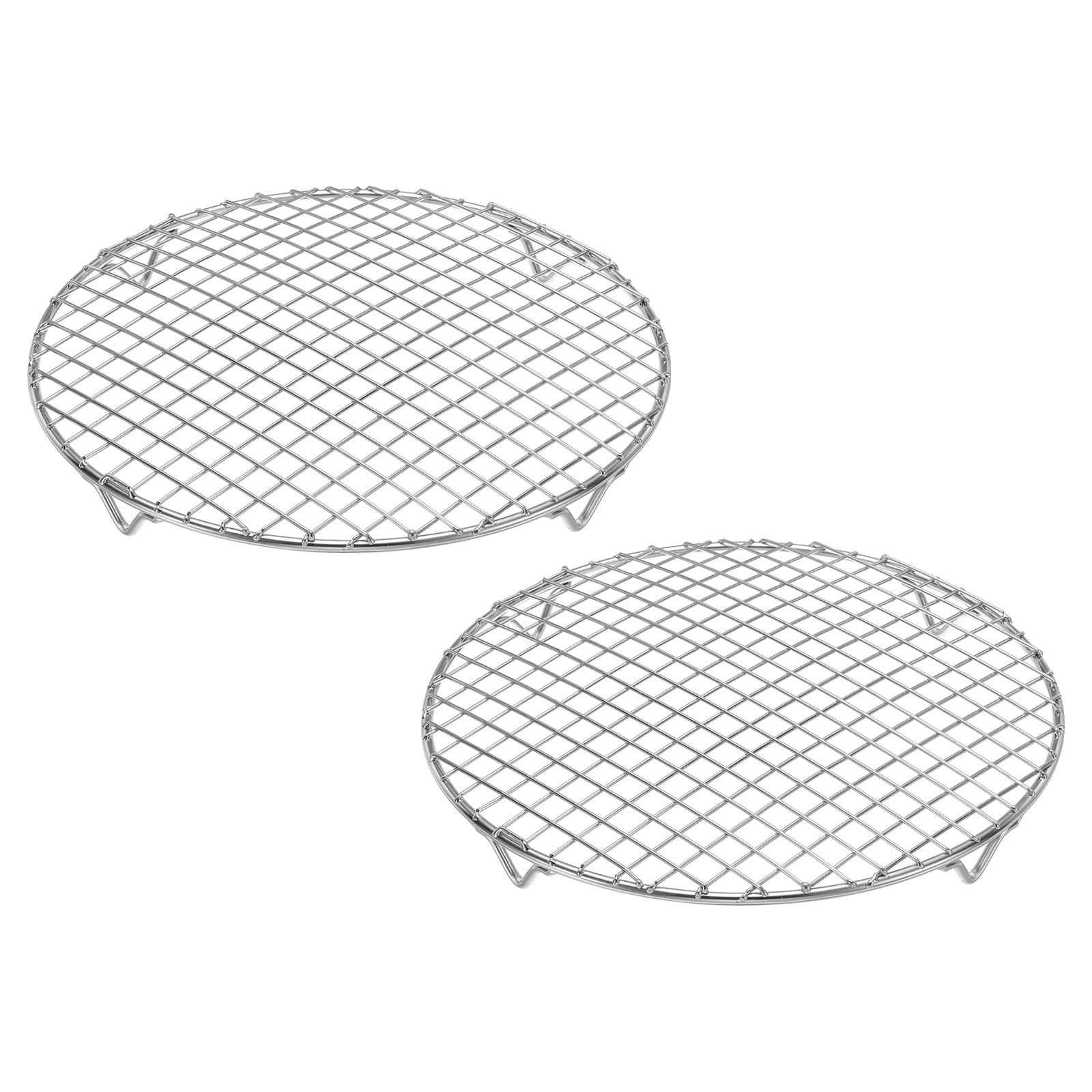Uxcell 2 Pcs Round Cooking Rack 8.9 Inch Dia Stainless Steel Wire ...